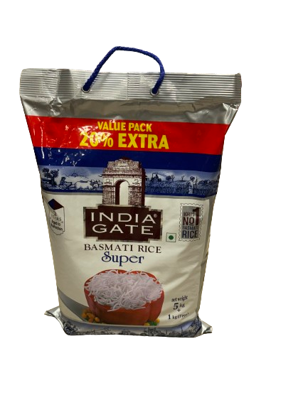 India Gate Basmati SUPER Rice 5 kg | Africa Products Shop