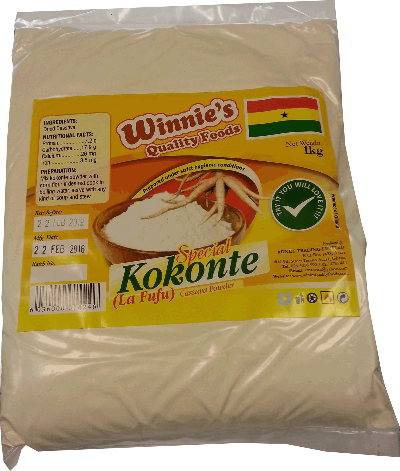 Winnie's Kokonte Cassa Powder 1 kg | Africa Products Shop