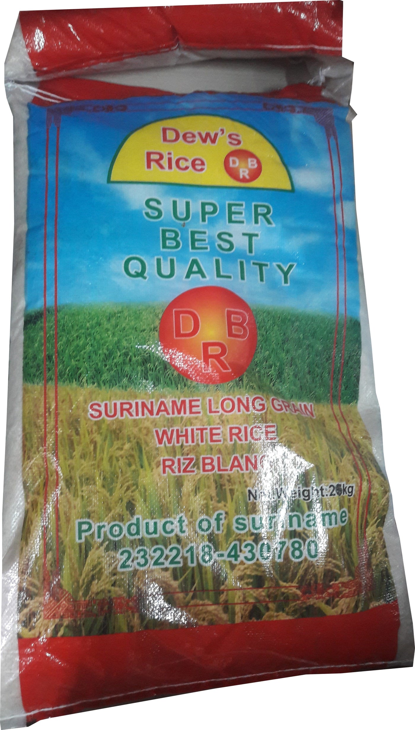 Dew's Suriname Long White Grain Rice 20 kg | Africa Products Shop