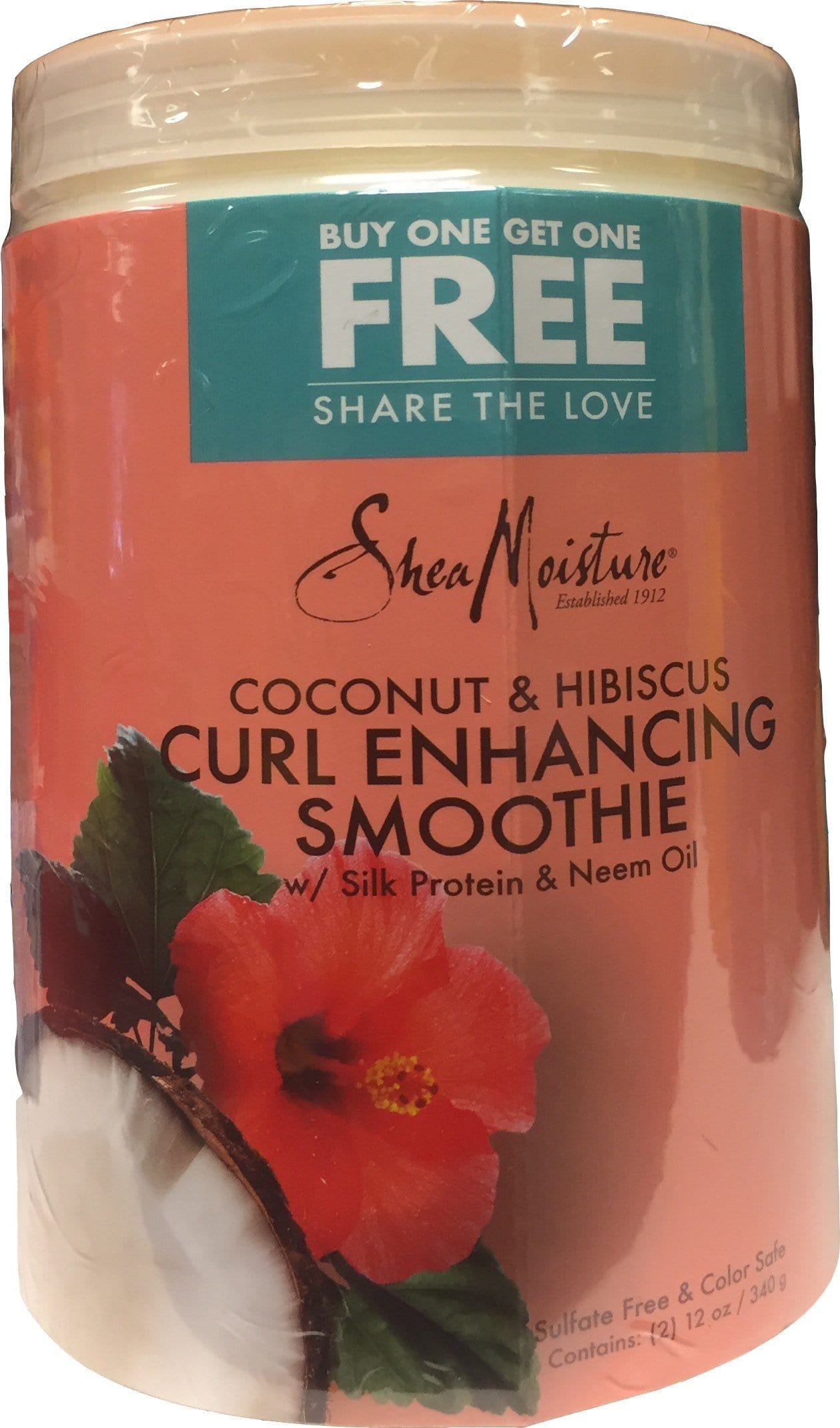 Shea Moisture Coconut and Hibiscus Curl Enhancing Smoothie Double Pack ...