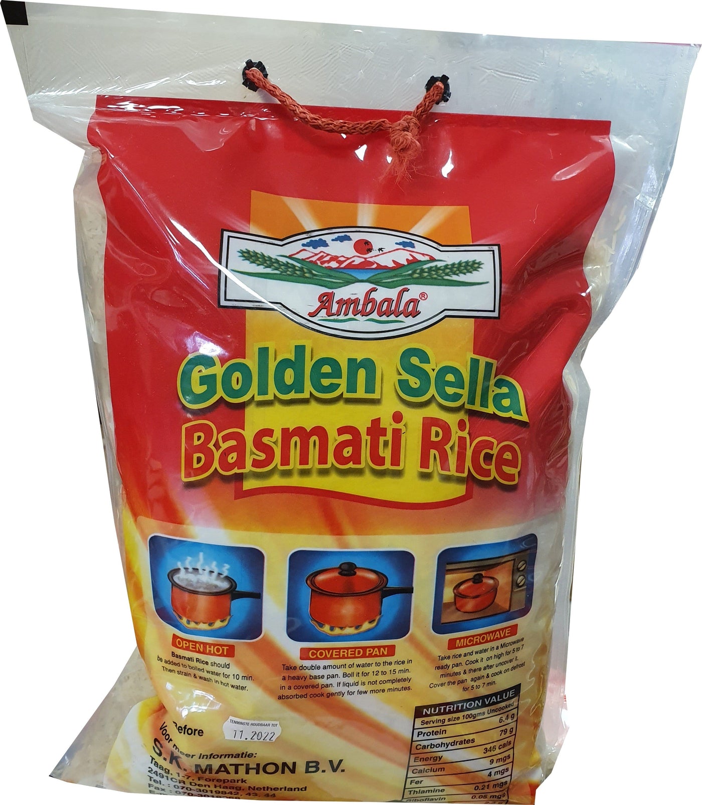 Ambala Golden Sella Basmati Rice 5 kg | Africa Products Shop